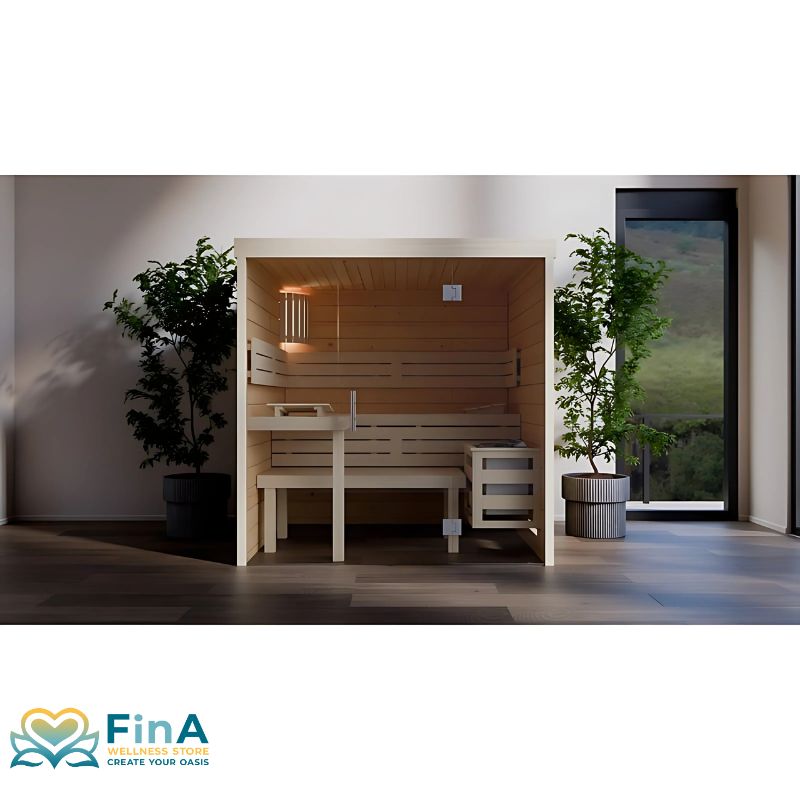 FinA Wellness Frieda Sauna Glasfront – Exklusive Massivholzsauna — FinA Wellness Store