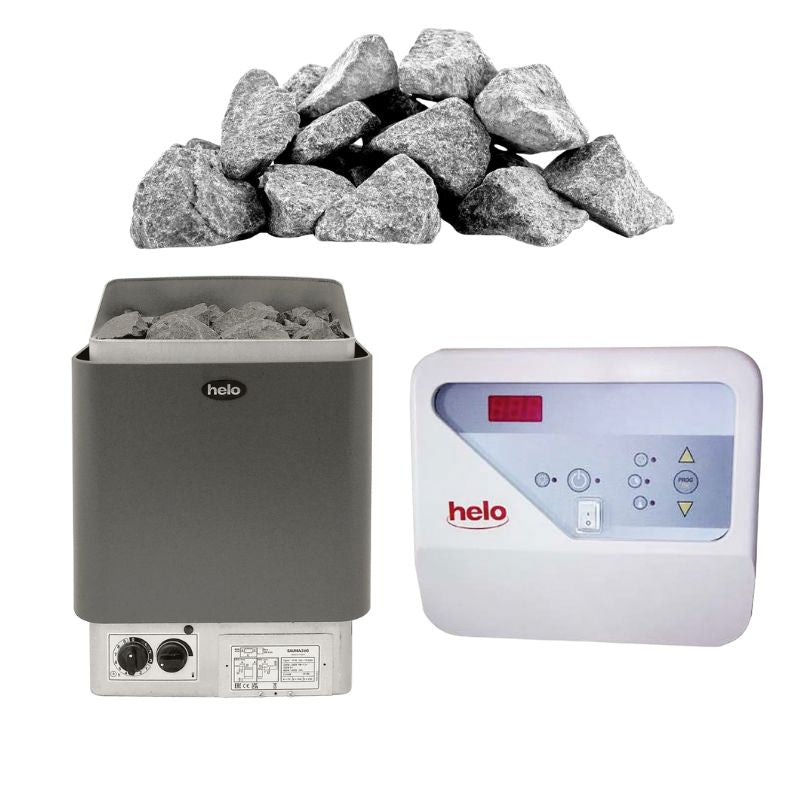 Helo CUP Sauna heater Set with Pure control & stones — FinA Wellness Store